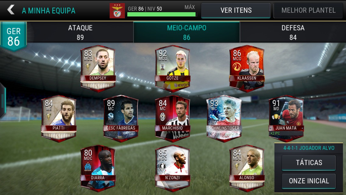 FIFA Mobile: A minha equipa e modos de jogo