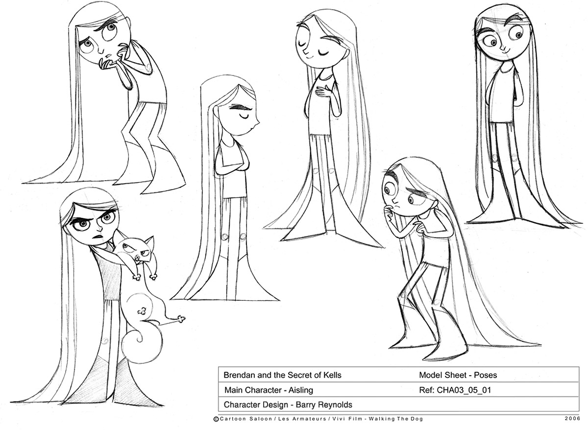 Living Lines Library: The Secret of Kells (2009) - Main Character: Aisling