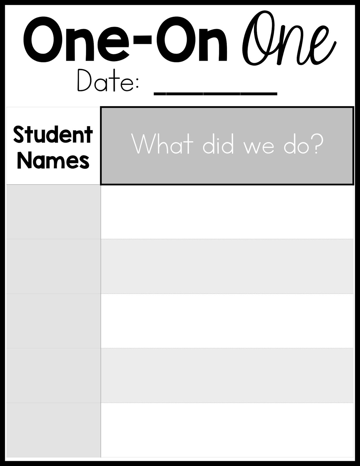 One-on-One Tips and Tricks - Today in Second Grade