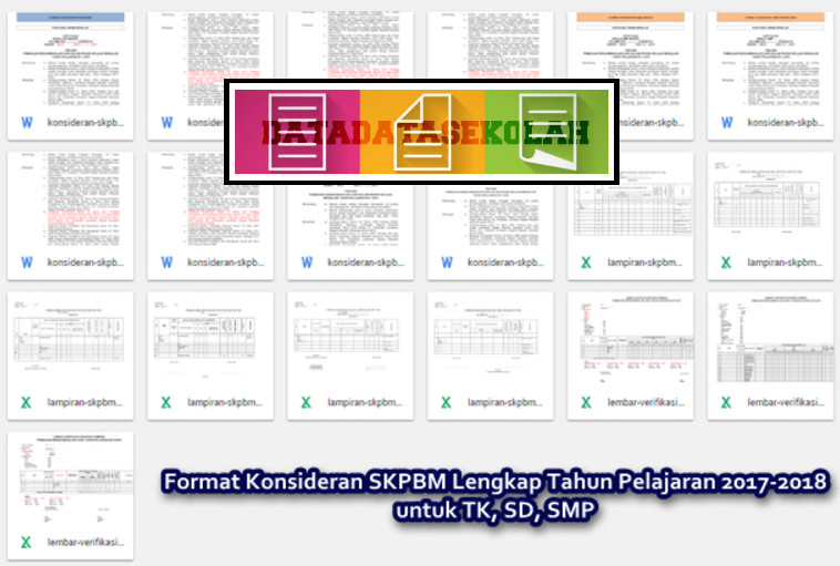 Download Format Konsideran SKPBM Lengkap untuk TK, SD, SMP Terbaru Tahun 2017 | Data Sekolah