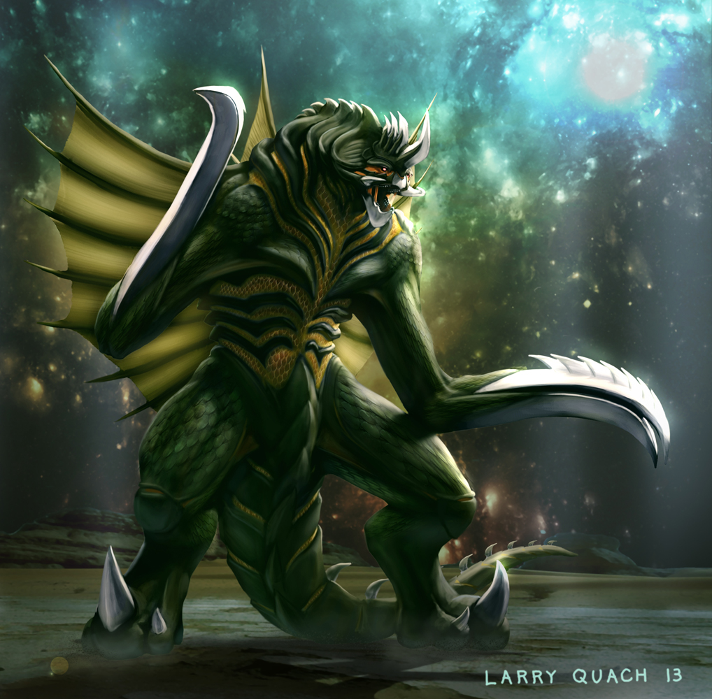 Larry T Quach's Art Blog: Gigan Redesign