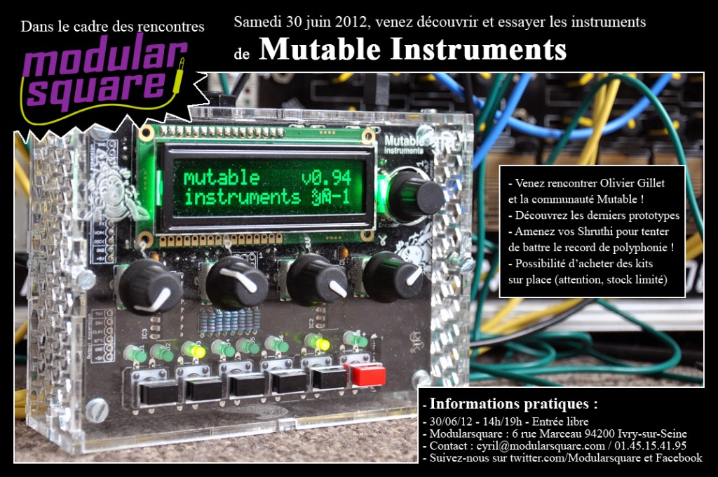 MATRIXSYNTH: Mutable Instruments Olivier Gillet Coming To Modularsquare ...