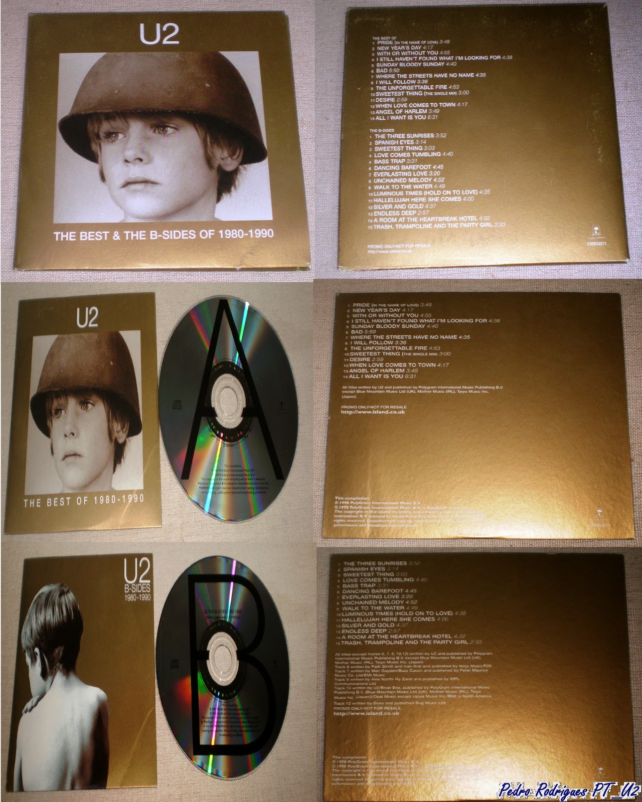 U2myworld: THE BEST OF 1980-1990 & B-SIDE UK PROMO 5" CD