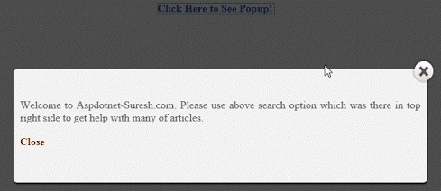8 Top jQuery Popup window Plugins Examples with Tutorials - ASP.NET,C#.NET,VB.NET,JQuery ...