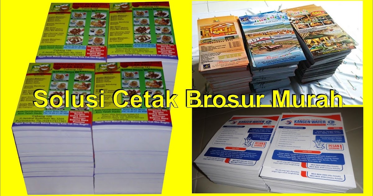 Tempat Cetak Brosur Leaflet Flyer Poster Murah Di Jakarta Timur Harga ...