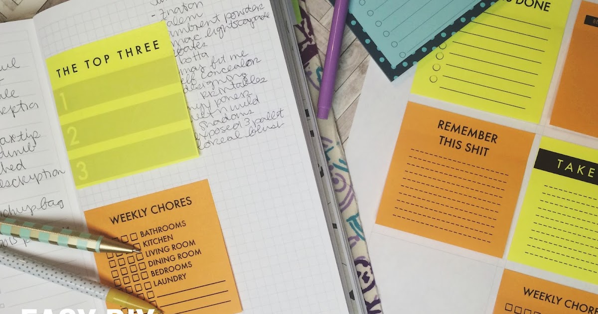 How To Make DIY Sticky Notes - Classroom Freebies At Home Easily