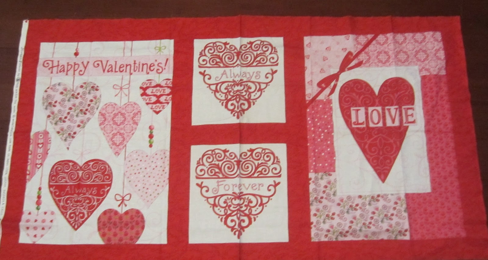 Bejeweledquilts by barb: VALENTINE'S PANEL