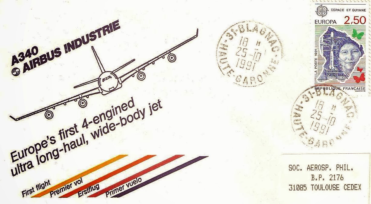 Aircraft Manufacturer and Special Flight Covers: Airbus First Flight Covers