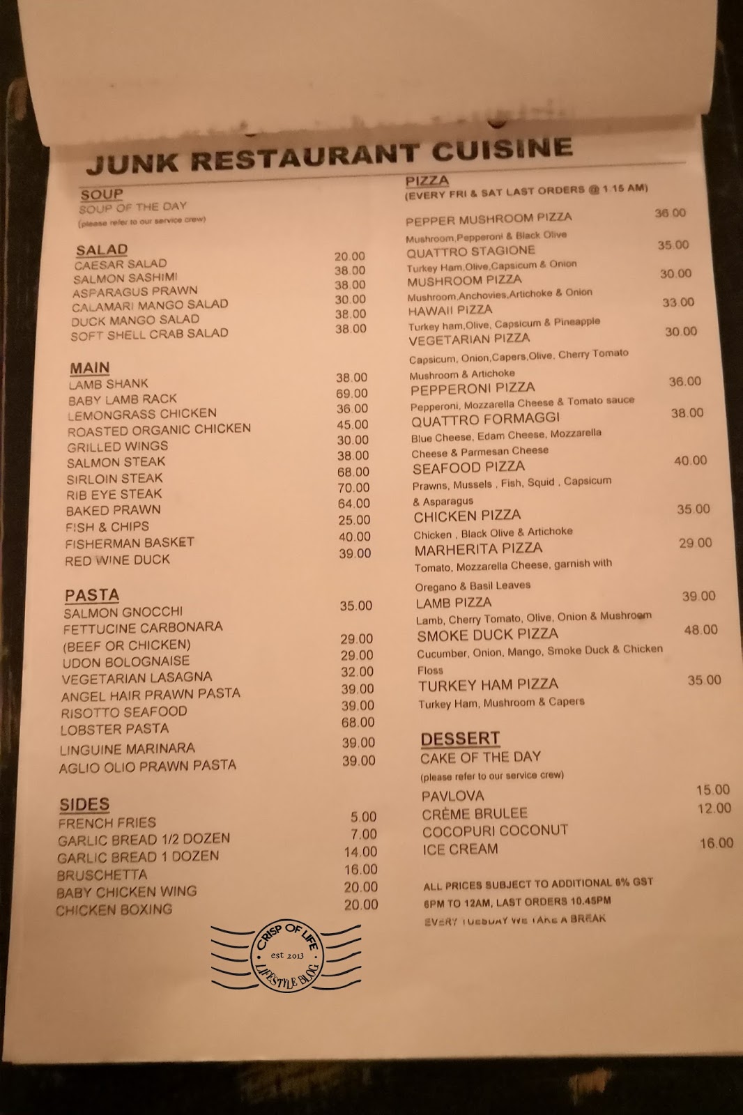 The Junk Cafe @ Wayang Street, Kuching, Sarawak - Crisp of Life