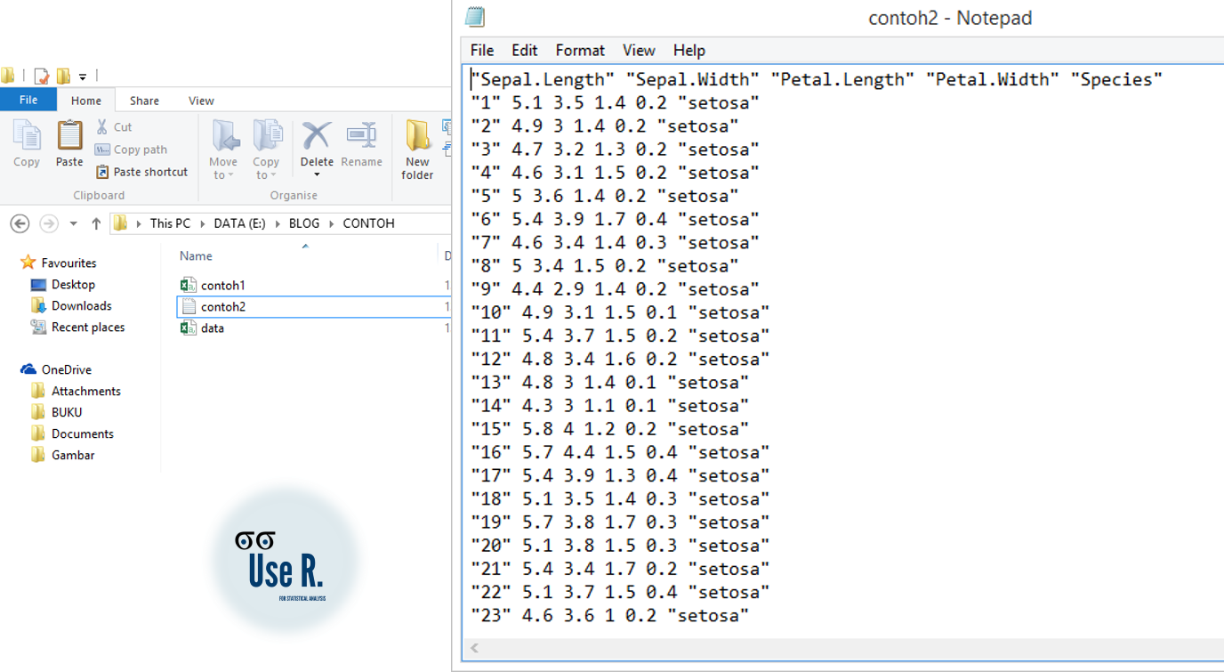 UseR Statistics!: Menyimpan data dalam bentuk file