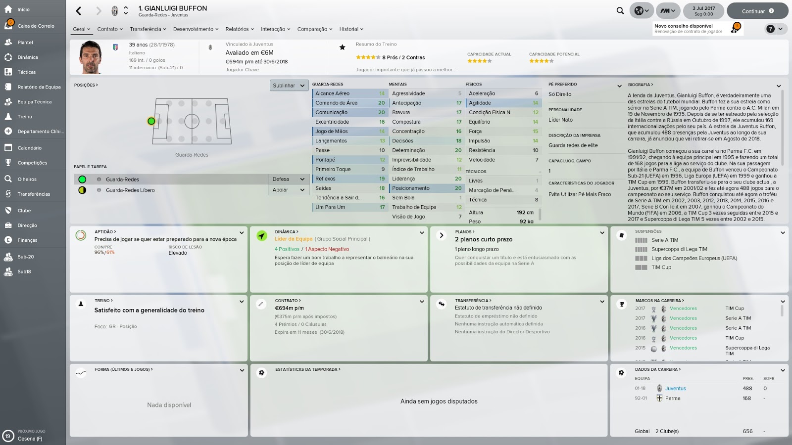 FOOTBALL MANAGER: As variações dos atributos ao longo dos anos ...