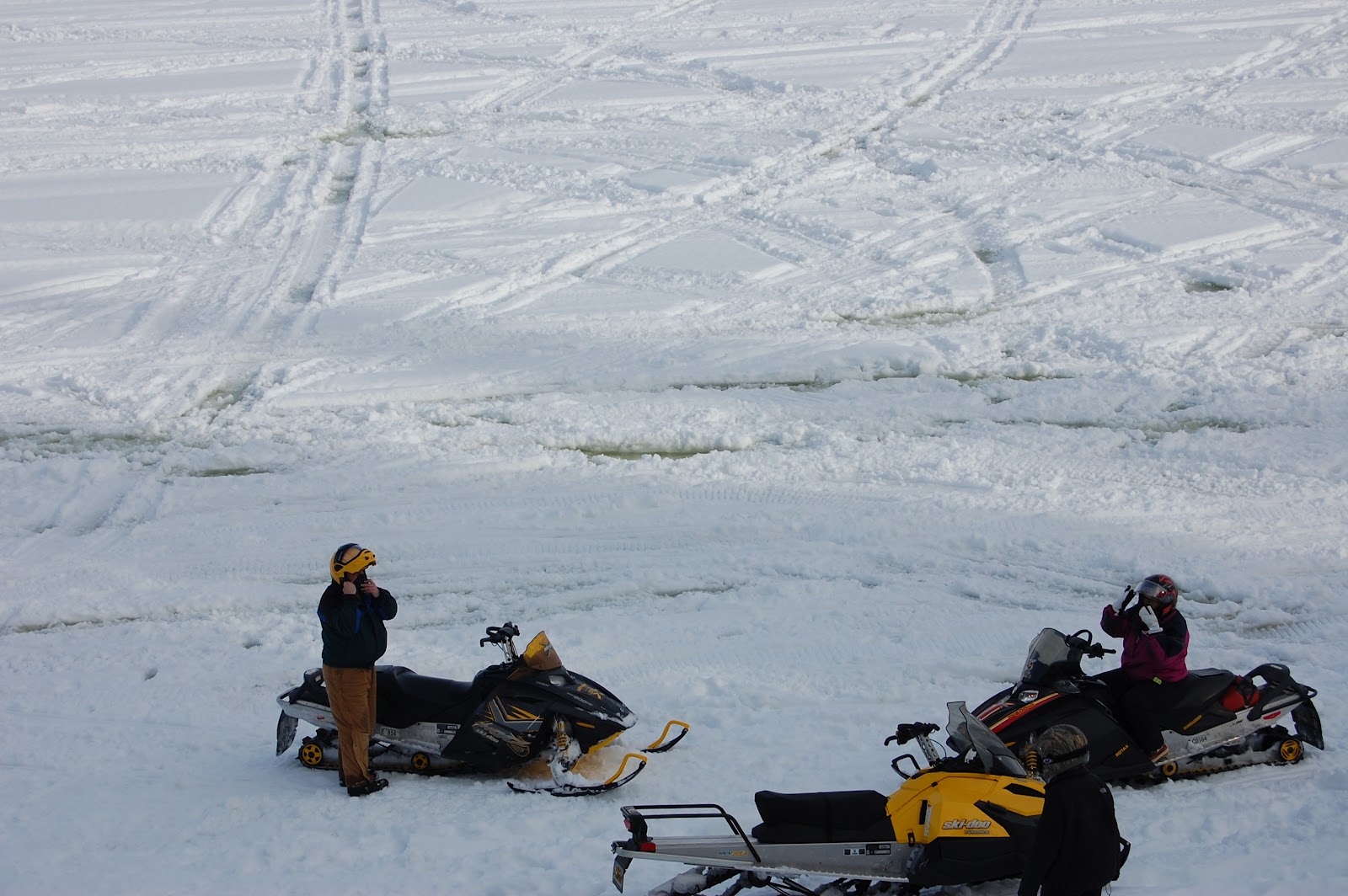 Fam Och in the Yukon: Snowmachining + Remote Cabin + Melting Lake ...