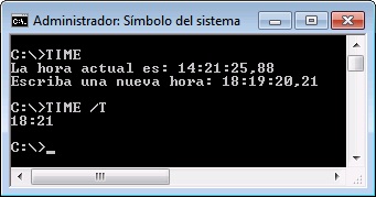 El comando time | MS-DOS Básico