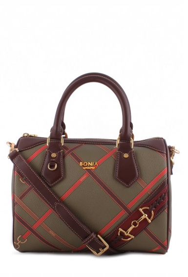 GLORIOUS ELEVEN ONLINE: BONIA Vinyl Trimmed Leather Handbag 003 (Pale ...