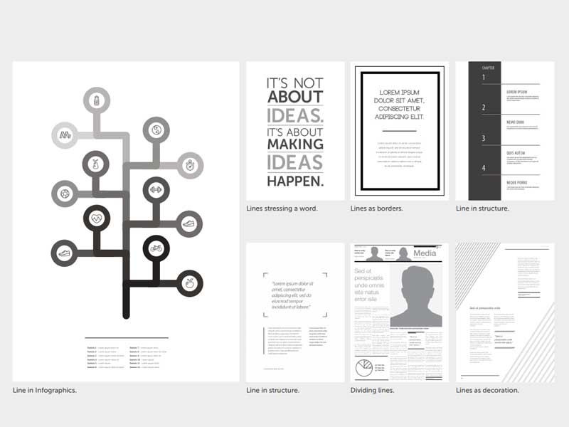 Visual element of Graphic Design: Line - Dafi Deff