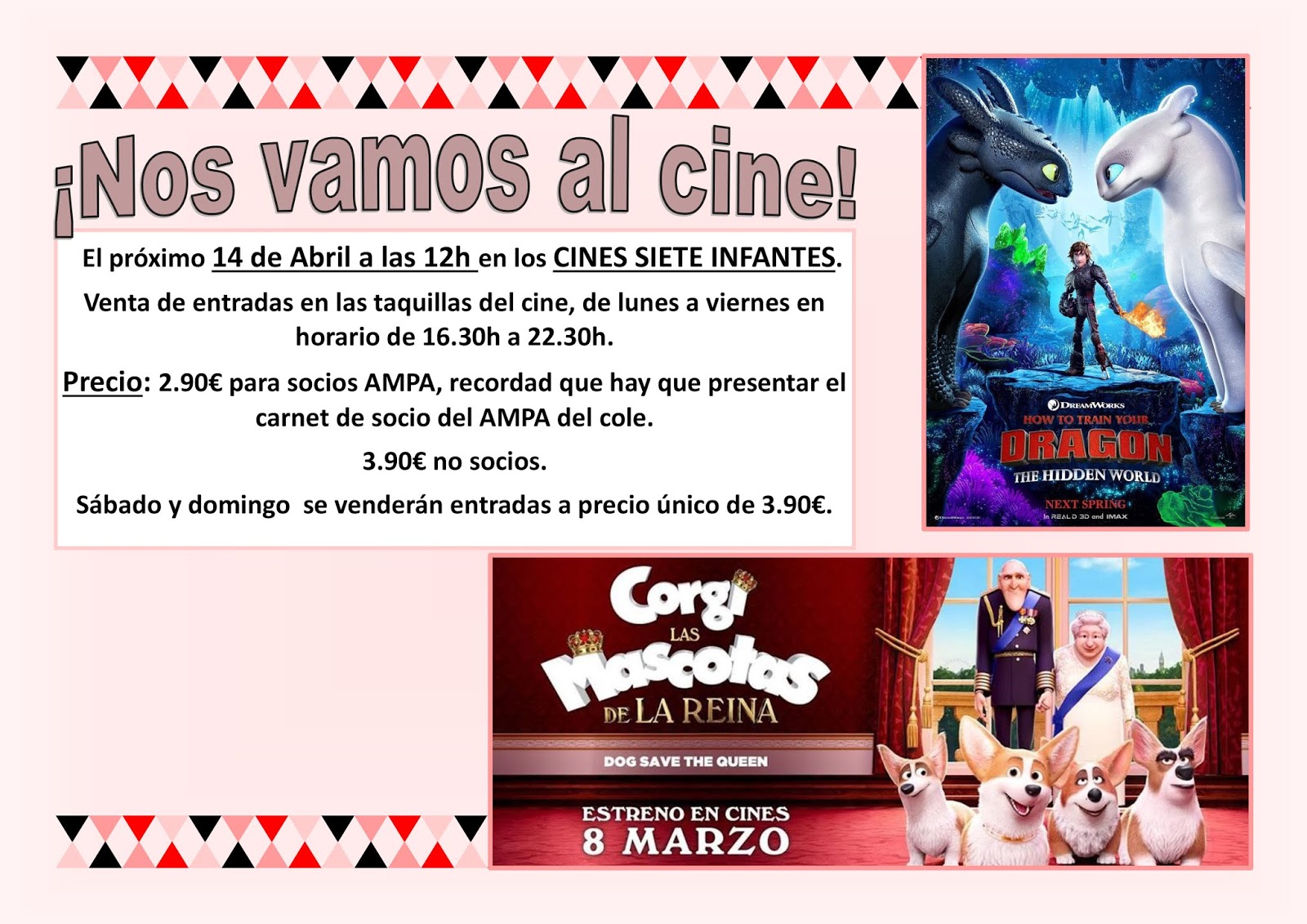 AMPA Colegio Navarrete El Mudo: ¡ NOS VAMOS AL CINE!