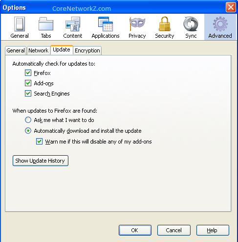 Help about firefox check for updates - damerarea