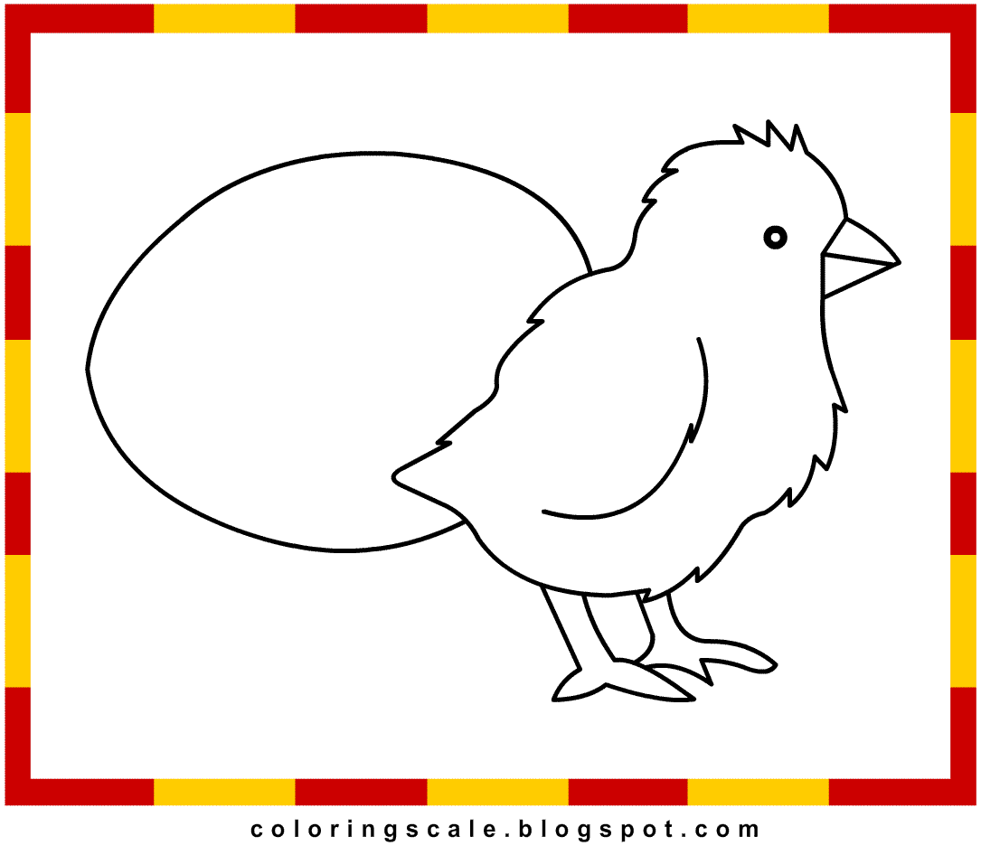 Coloring Pages Printable for kids: Chick Coloring pages for kids