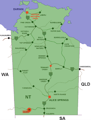 Northern Territory Map Pictures | Map of Australia Region Political