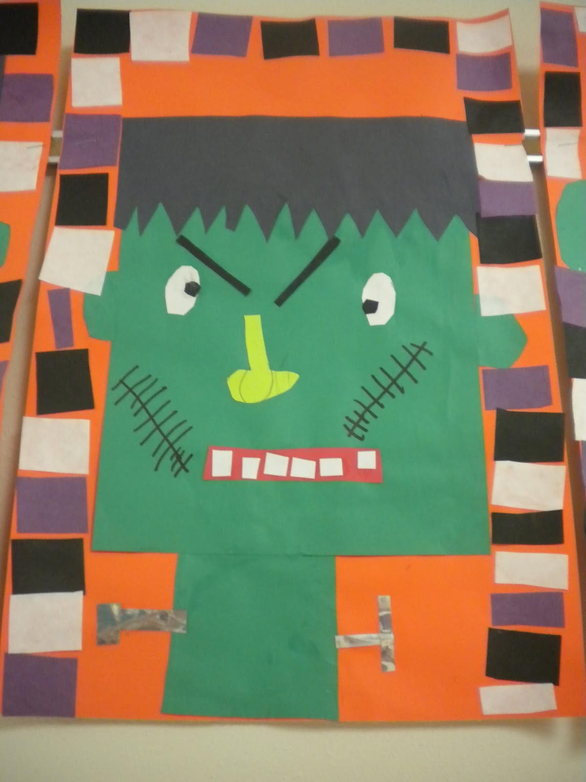 Mrs. Pierce's Polka Dot Spot: Paper Collage Frankenstein