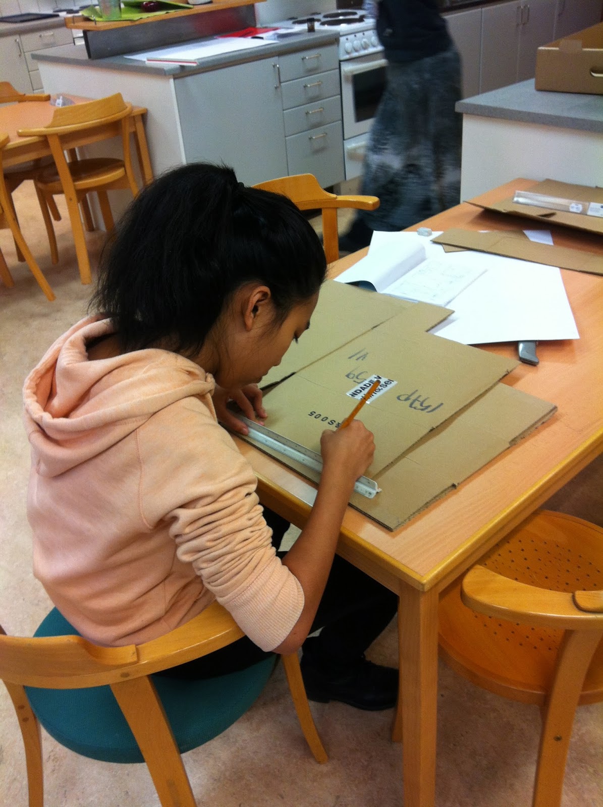 Matkult: En ritning i skala 1:20 och en modell på lägenheten.