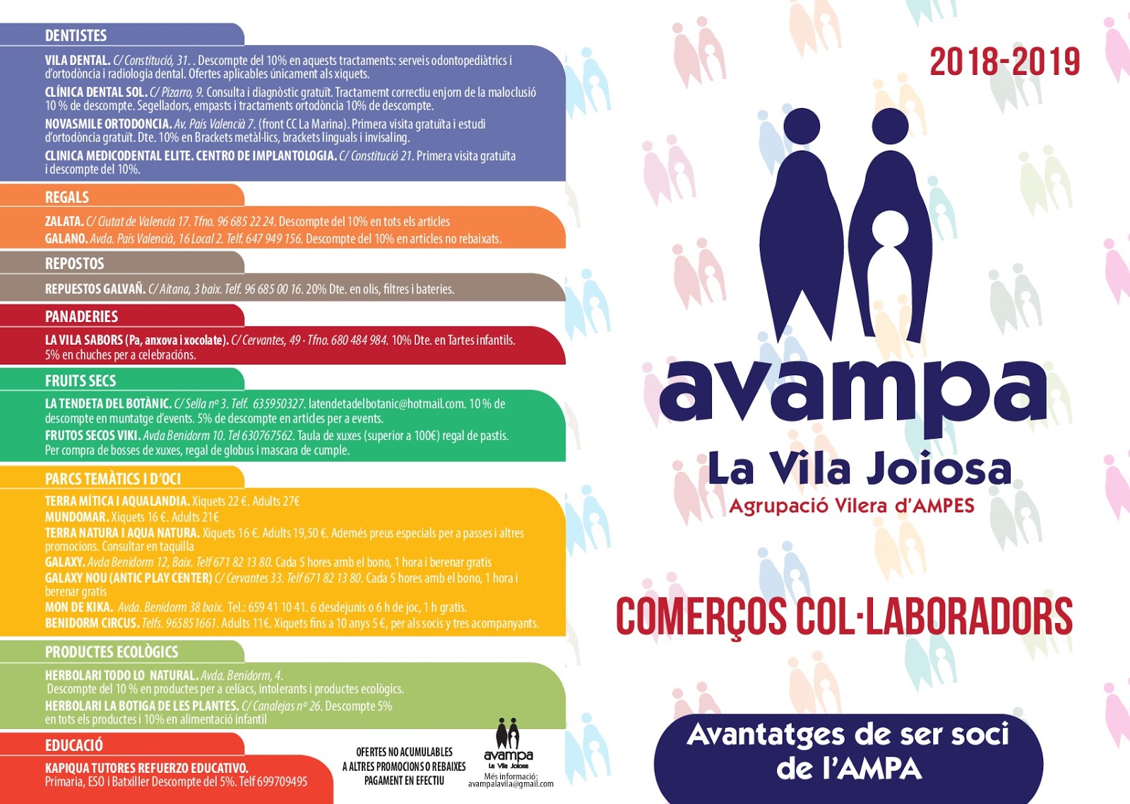 AMPA CEIP Gasparot: CARNET DEL AMPA 2018/19 Y TODO LO QUE OFRECE