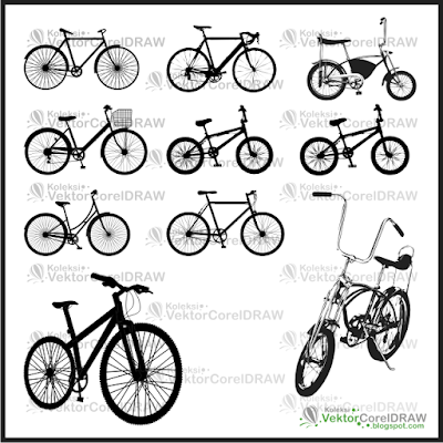 Vector Pack Bicycle Vector Collection CorelDraw | Koleksi Vektor CorelDraw