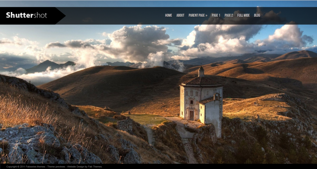 En İyi En Güzel WordPress Temaları: Shuttershot Tam Ekran WordPress Tema