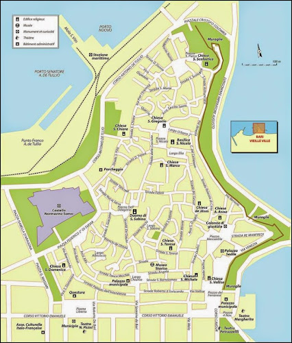 Plan de la vieille ville de Bari