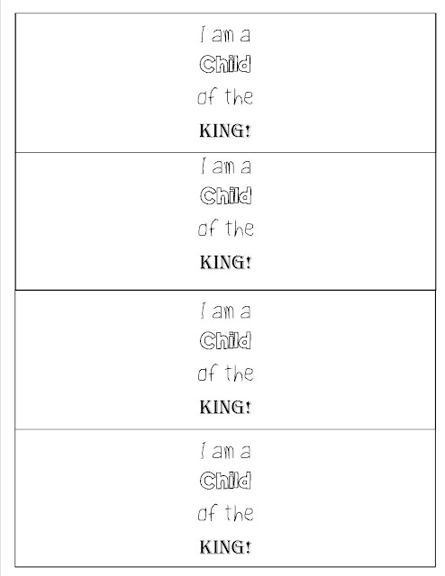 The Confident Journal: Sunday School Craft - I Am a Child of the King ...