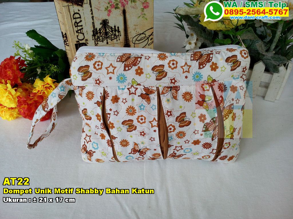 Dompet Unik Motif Shabby Bahan Katun | Souvenir Pernikahan