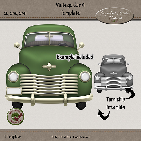 Sugarbutt Artistic Designs: New Vintage Car Template & a Freebie