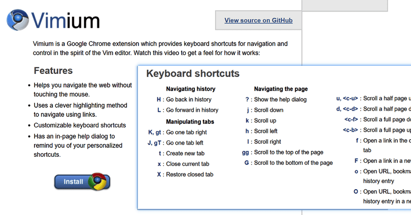 Vimium 用鍵盤取代滑鼠瀏覽網頁支援 Chrome、Firefox 瀏覽器(擴充功能) - 逍遙の窩