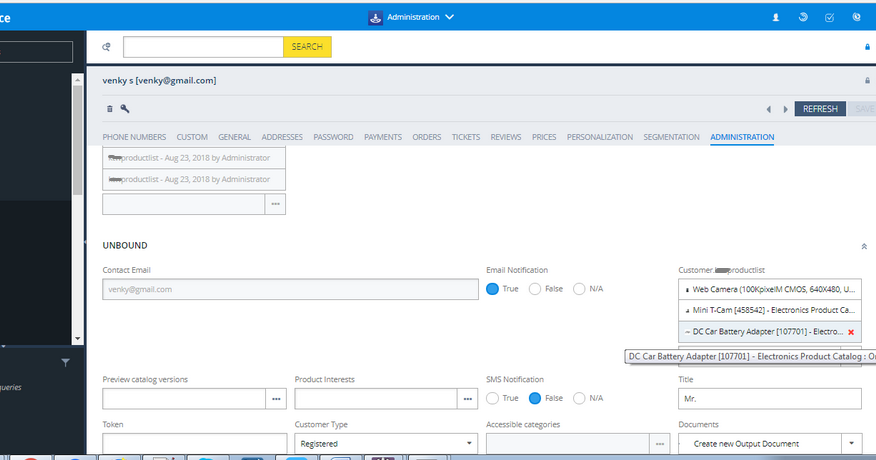 Hybris Tutorial: Relations between Customer and Products in Hybris