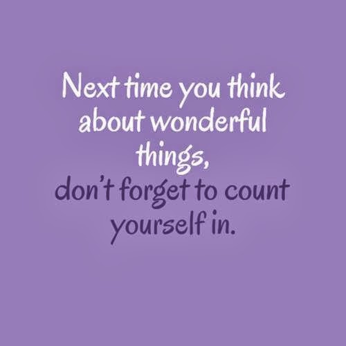 Next time you think about wonderful things, don't forget to count ...