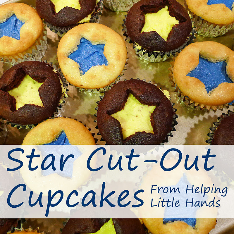 Pieces by Polly: Easy Star Cut-Out Cupcakes - A Tutorial