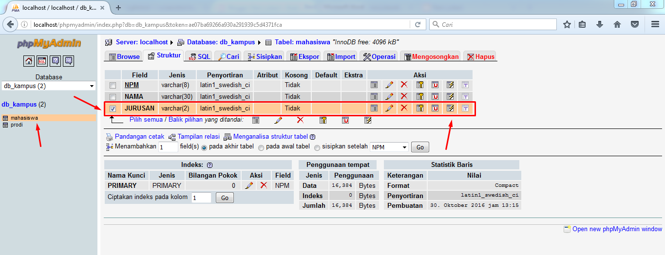 Rani yuliani: Tutorial Membuat Database Menggunakan Mysql