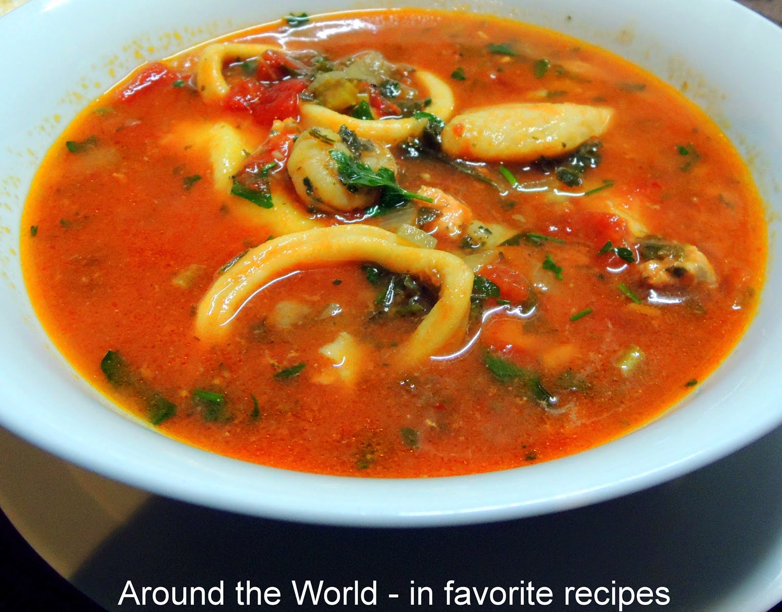 Around the World - in favorite recipes: Brodet (Dalmatian Seafood stew)