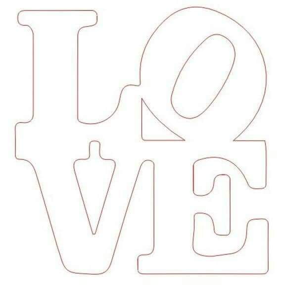 Love para Dia dos Namorados de Feltro ou EVA com Moldes - Molde para ...
