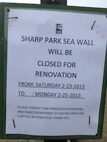 Fix Pacifica: Sharp Park Sea Wall Closed For Renovation