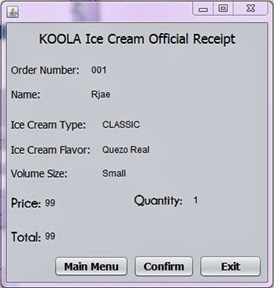 Ice Cream Ordering System: ICE CREAM ORDERING SYSTEM GUI