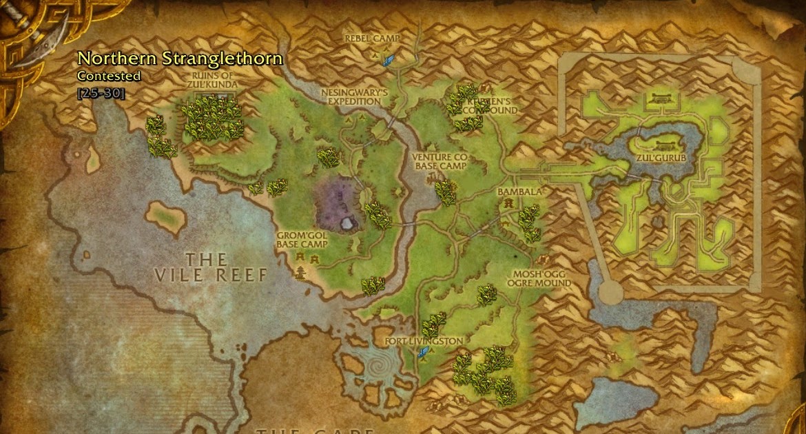 Wow Farmer: Bruiseweed - Best Place To Farm - Wow Herbalism - Northern ...