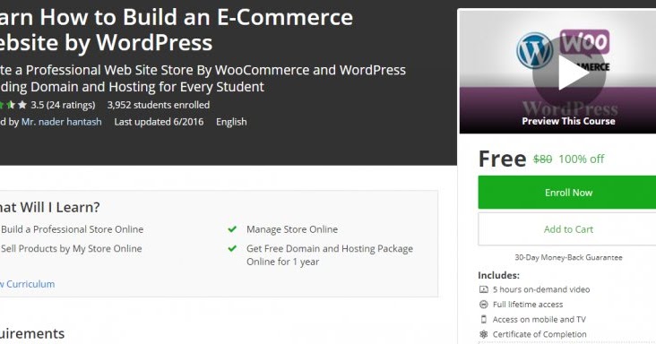 100 Off Learn How To Build An E Commerce Website By Wordpressworth 80 Onlinecouponscourse