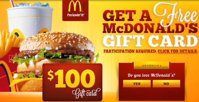 McDonald's Gift Card - Get it Free