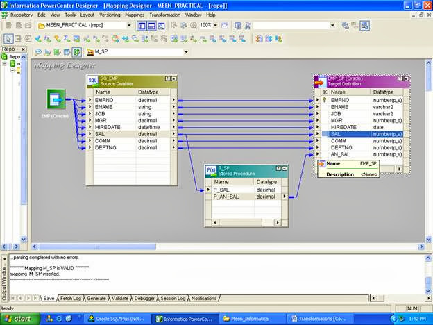 Stored Procedure Transformations In Informatica