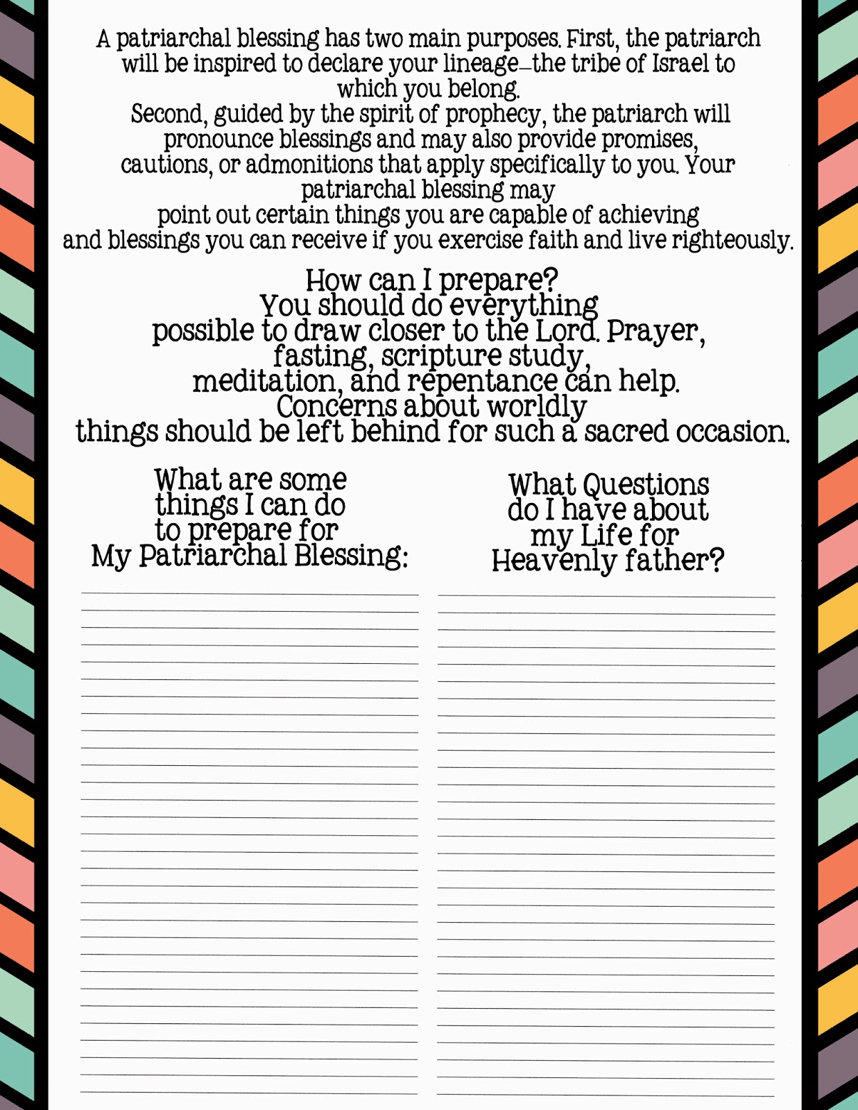 Autumn-Bennett: YW Lesson: How can a patriarchal blessing help me?