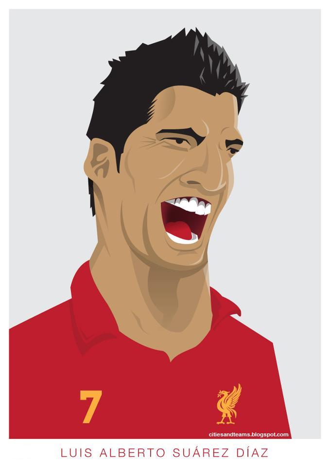 Luis Suarez Funny Cartoon Uruguayan Liverpool Forward Premier League Hd ...
