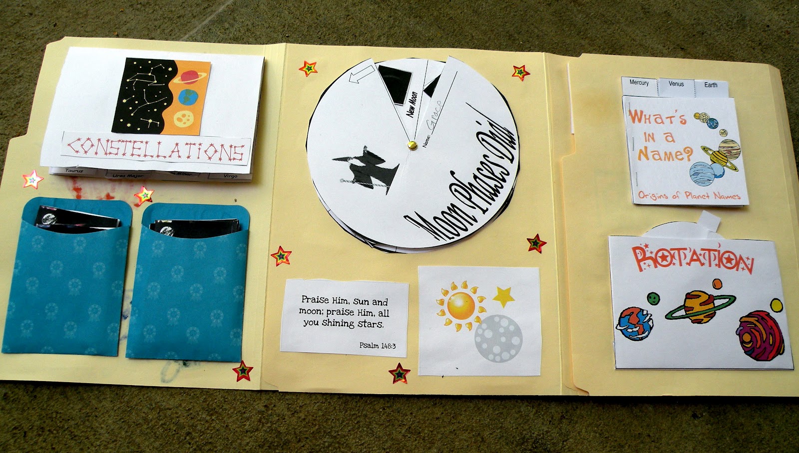 The Fantastic Five: Science Sunday: A Space Lapbook