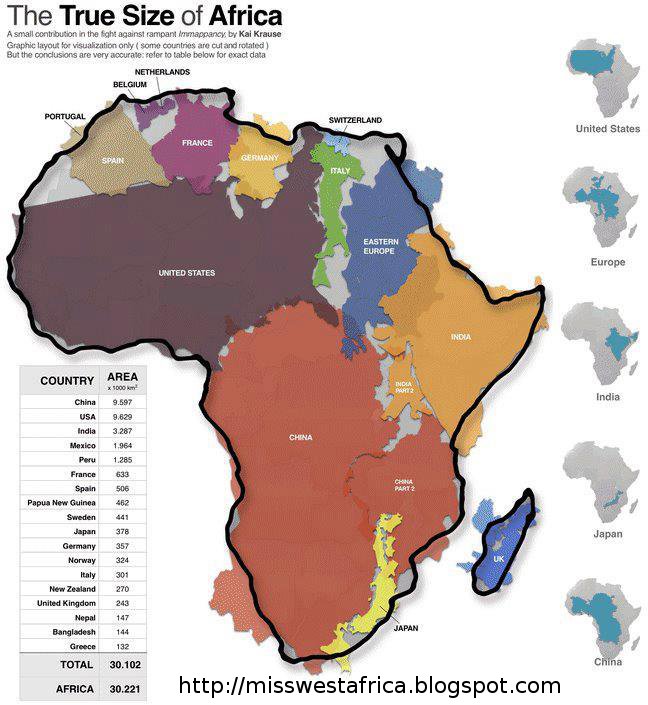 Miss West Africa: The "REAL SIZE" Of AFRICA | La "Taille Réelle" de l ...
