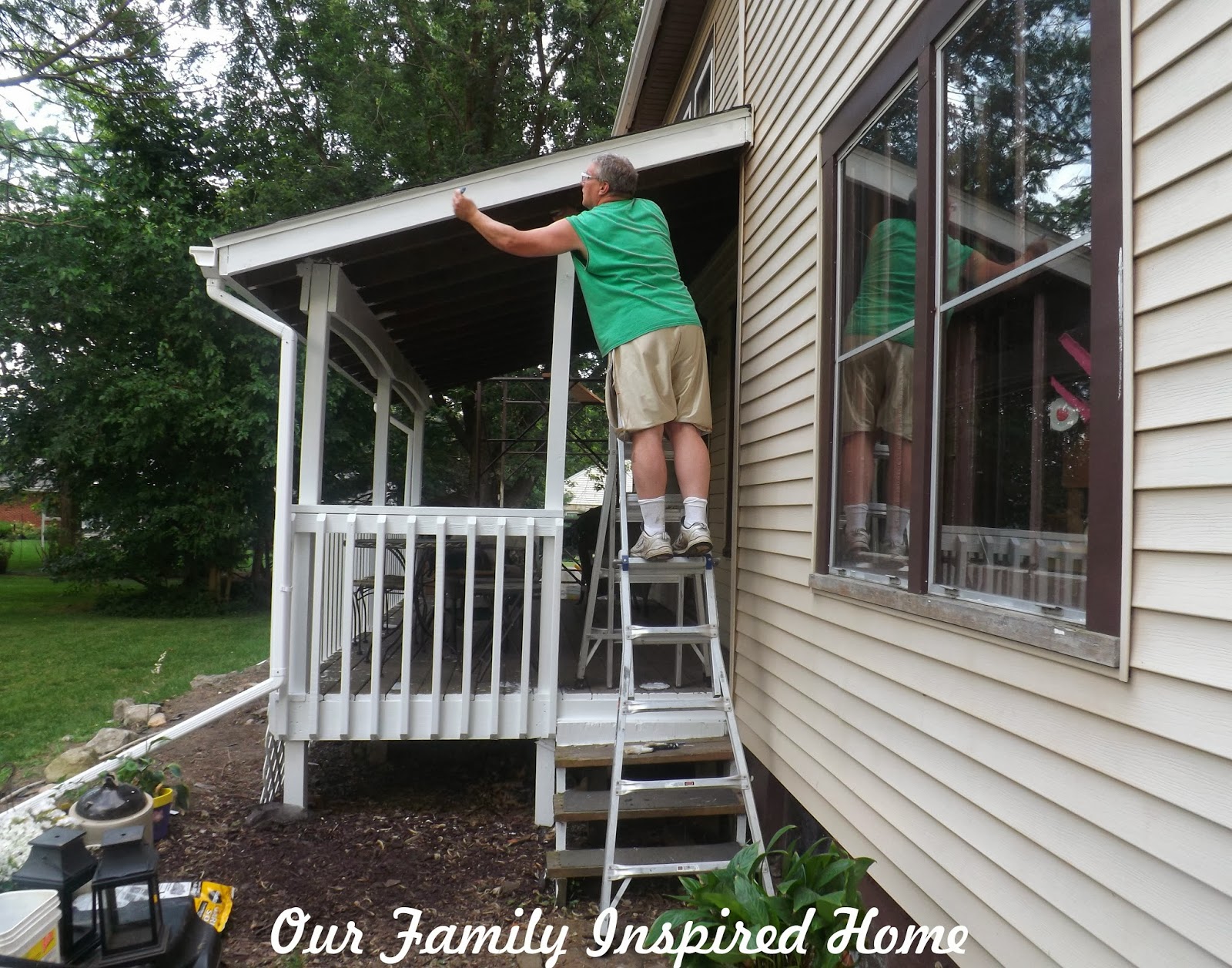 Our Family Inspired Home: Side Porch Outside Reveal and Rock Garden!